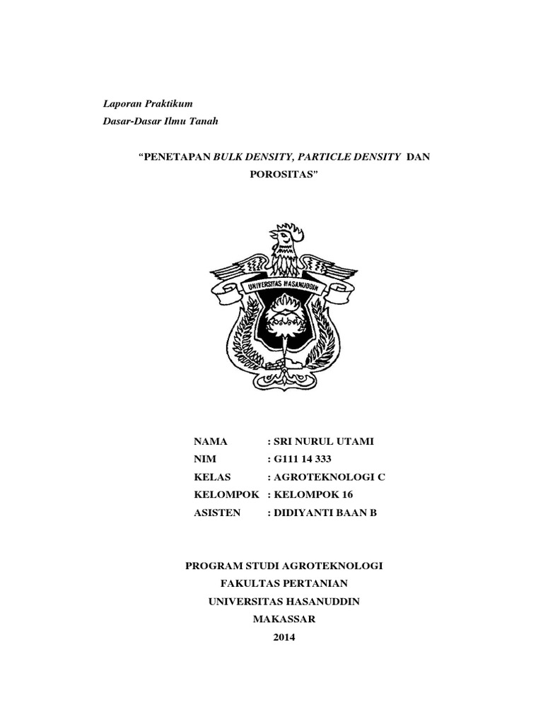 Penetapan Bulk Density Tanah | PDF