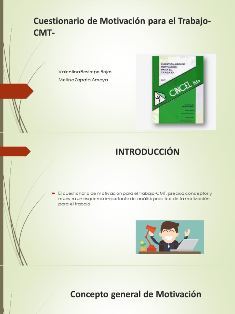 Diapositivas CMT PDF | PDF | Cuestionario | Validez (Estadísticas)