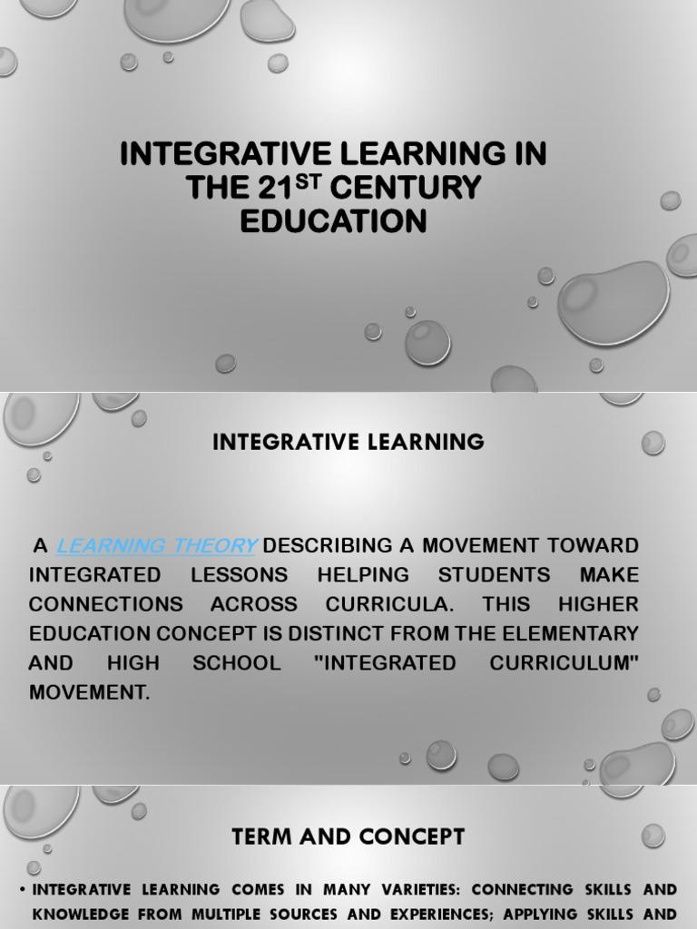 Integrative Learning in The 21st Century Education | PDF | Educational ...