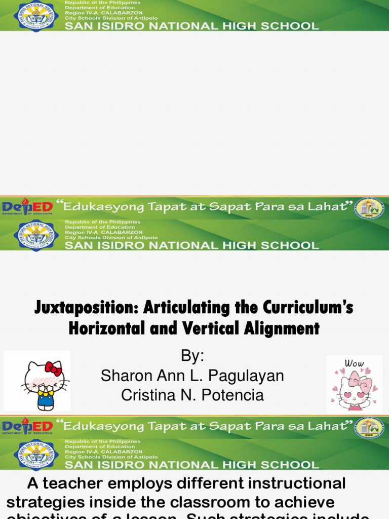 Horizontal and Vertical Curriculum Alignment | PDF | Curriculum ...
