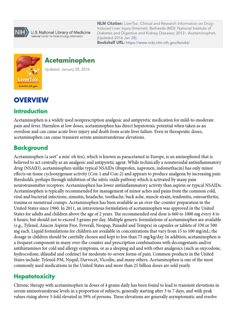 LiverTox: Clinical and Research Information On Drug-Induced Liver ...