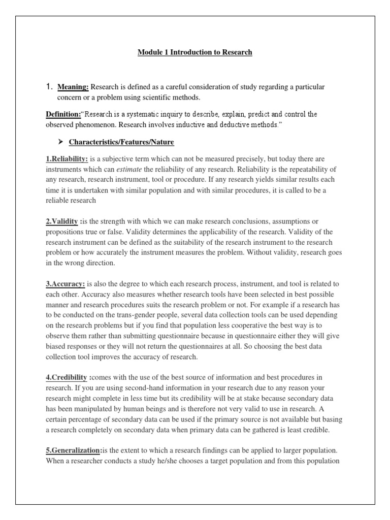 Research Methodology Notes | PDF | Sampling (Statistics) | Qualitative ...