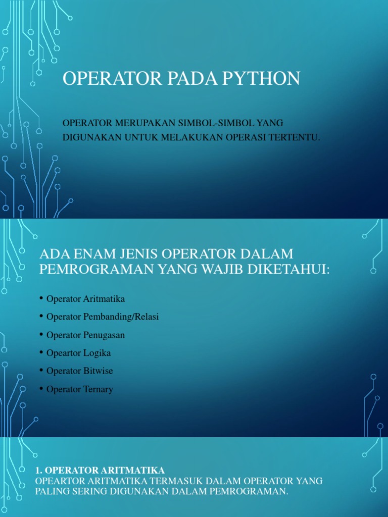 Operator Pada Python | PDF Operator Pada Python | PDF
