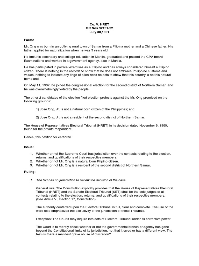 Determining Citizenship and Residency: The Supreme Court Rules on the ...