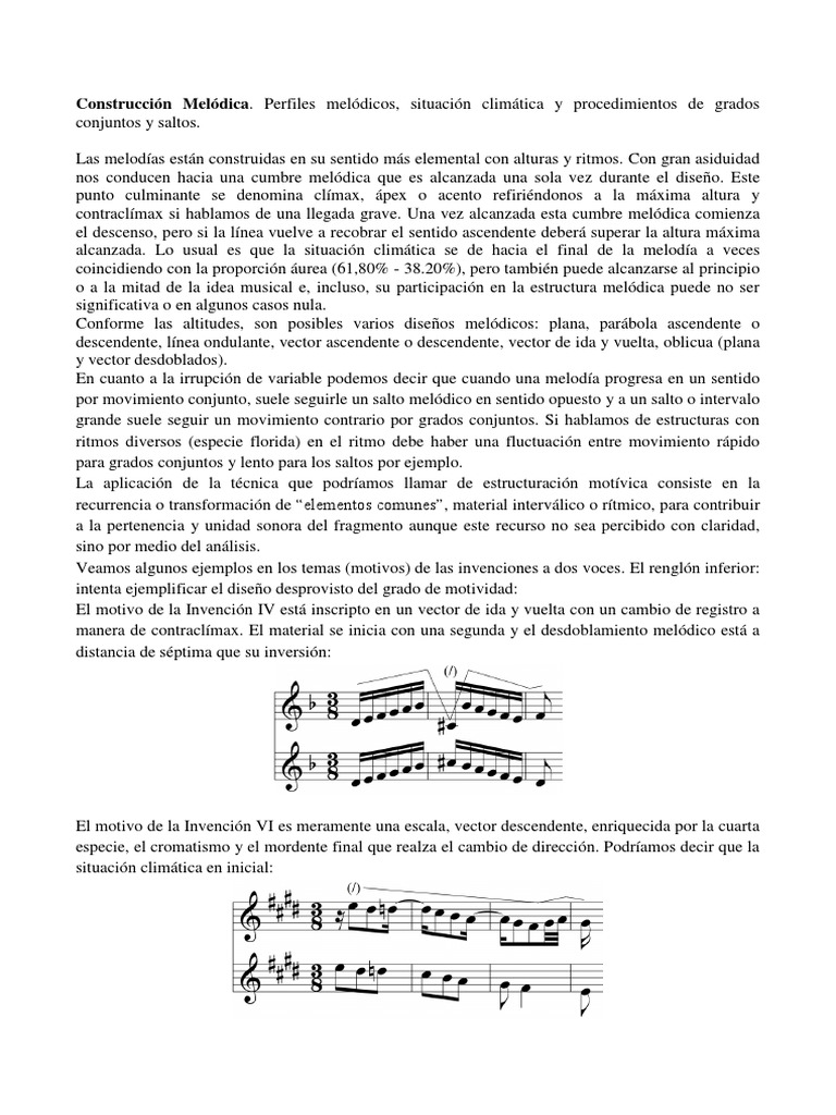 Leyes de La Construccion Melodica PDF | PDF | Ritmo | Melodía