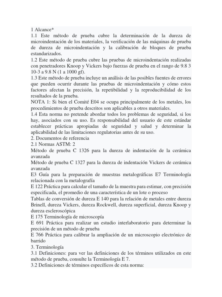 Astm E384 Traducida | PDF | Dureza | Medición