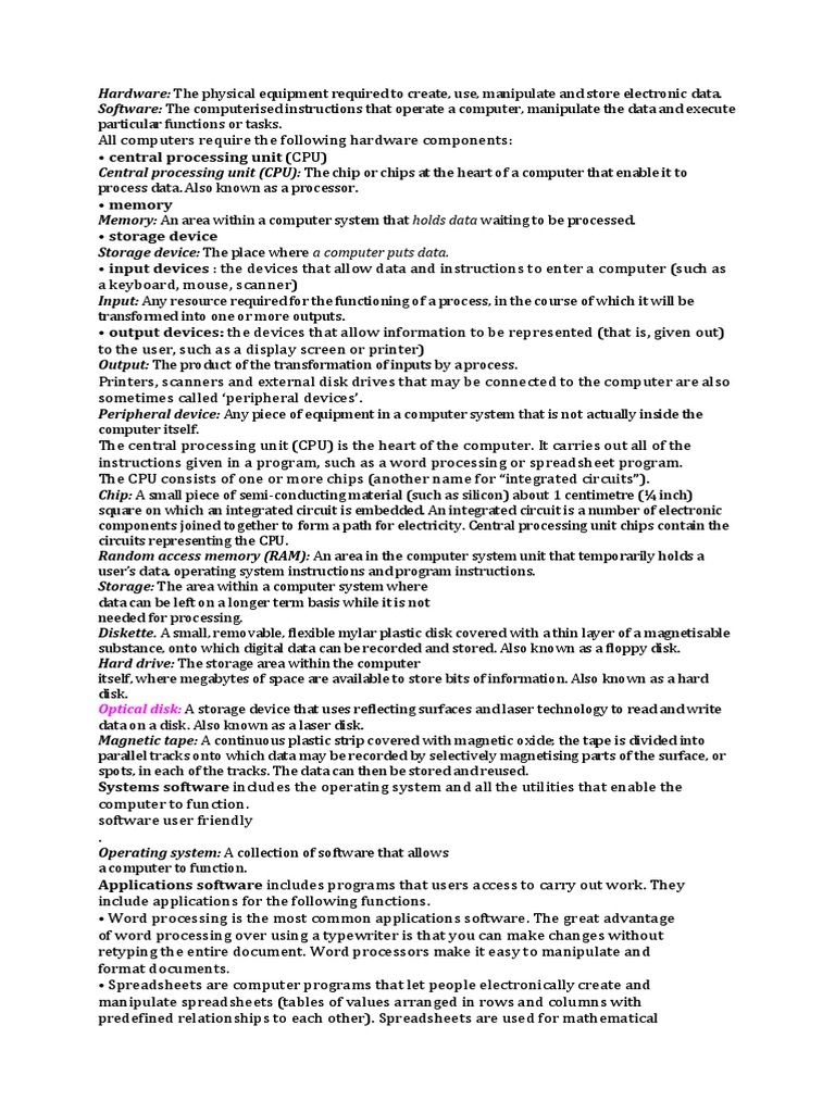 Systems Software Includes The Operating System and All The Utilities That Enable The | PDF ...