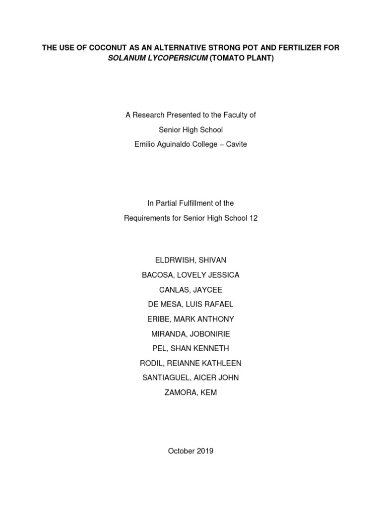 Manuscript | PDF | Coconut | Experiment