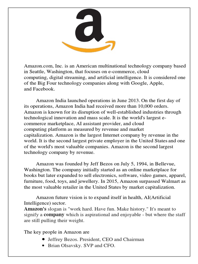 Amazon's Slogan Is "Work Hard. Have Fun. Make History." It's Meant To ...