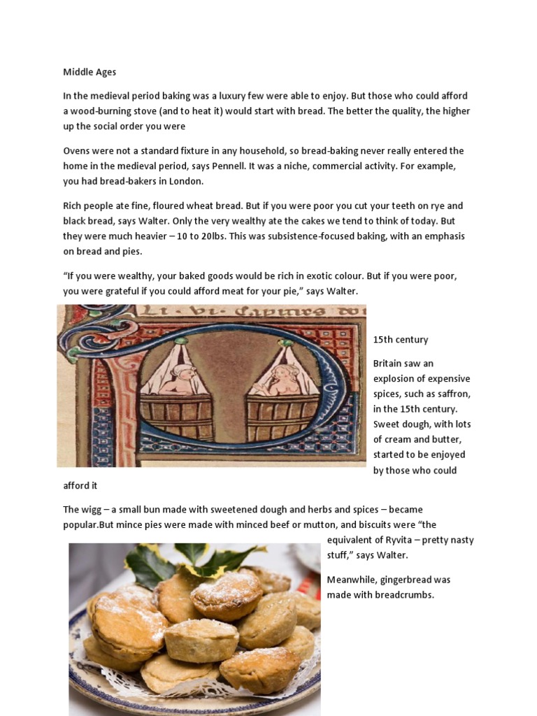 Middle Ages | PDF | Cakes | Biscuit