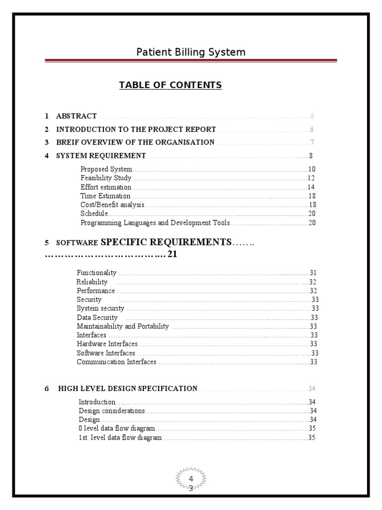 Patient Billing System | PDF | Feasibility Study | Software Development