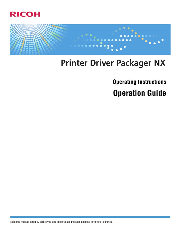 Printer Driver Packager NX - Operation Guide | PDF | Windows Vista ...