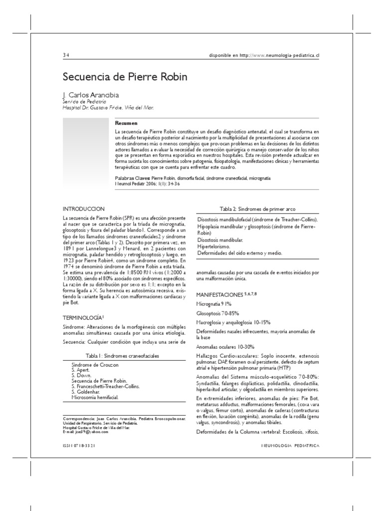 Secuencia Pierre Robins | PDF | Especialidades Medicas | Medicina CLINICA