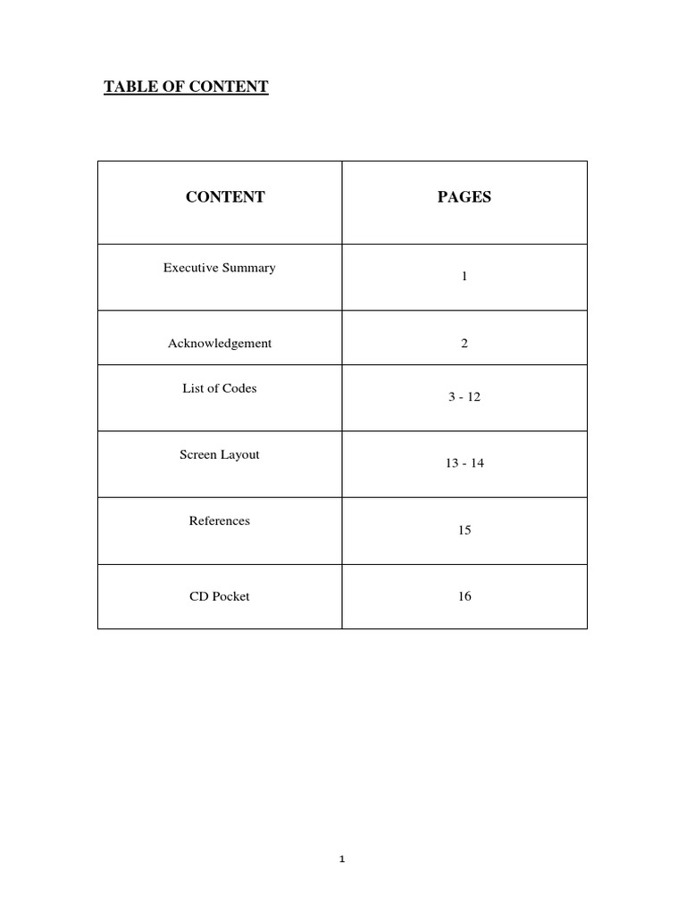 Table of Content: Executive Summary 1 | PDF | Receipt | Business