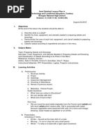 Culinary Arts: Canapé Lesson Plan | PDF | Hors D'oeuvre | Lesson Plan