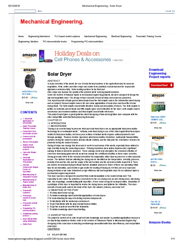 Low-cost solar dryer design | PDF | Clothes Dryer | Thermal Conduction