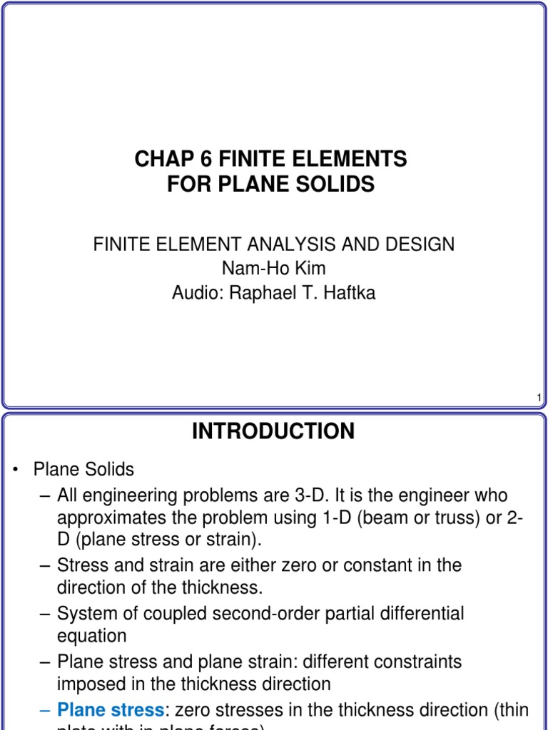 Lect16 Plane Solids | PDF | Stress (Mechanics) | Deformation (Engineering)