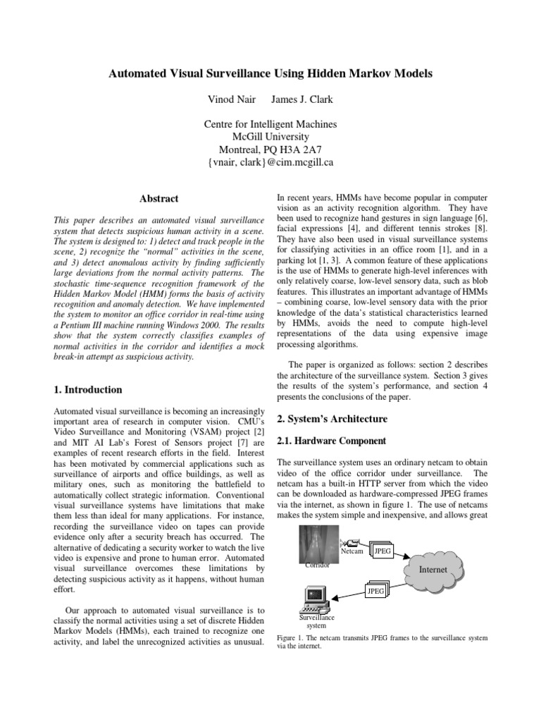 HMM For Abnormality Detection | PDF | Machine Learning | Areas Of Computer Science