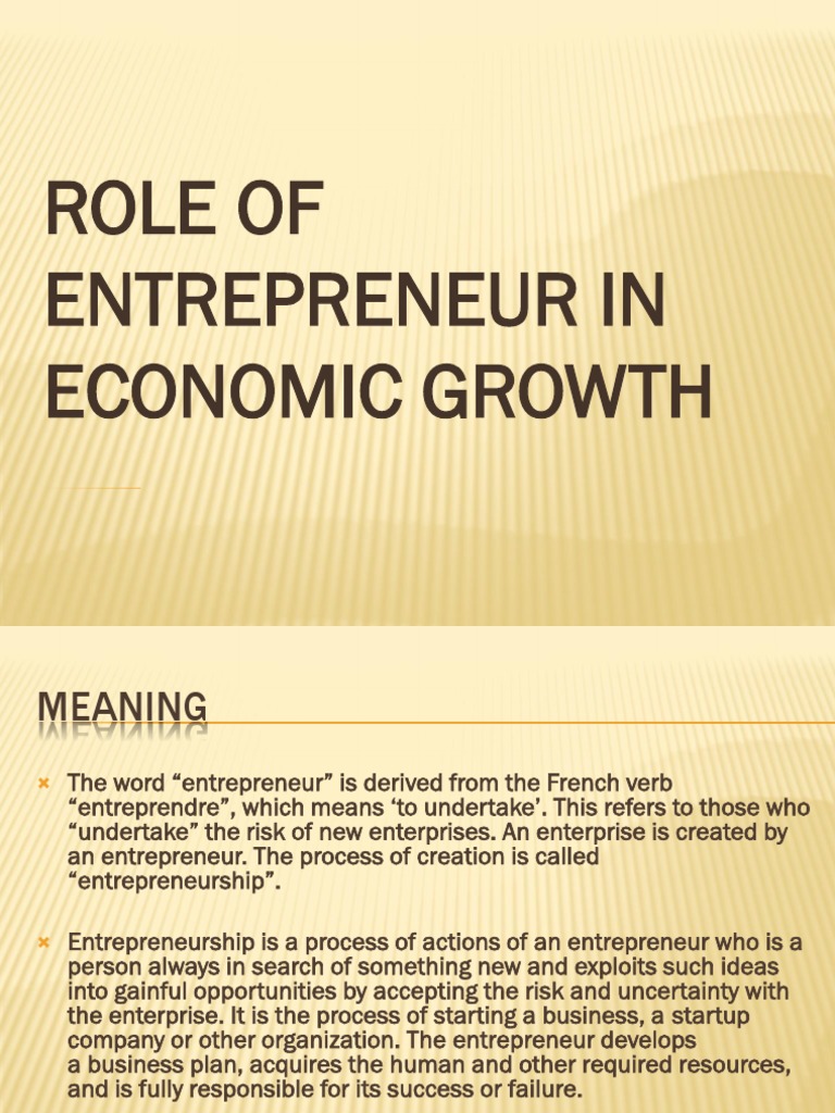 Presentation1 Economic Growth | PDF | Entrepreneurship | Employment