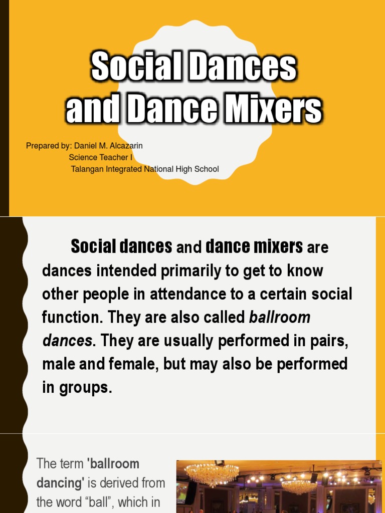Social Dance An Dance Mixers | PDF | Ballroom Dance | Dances