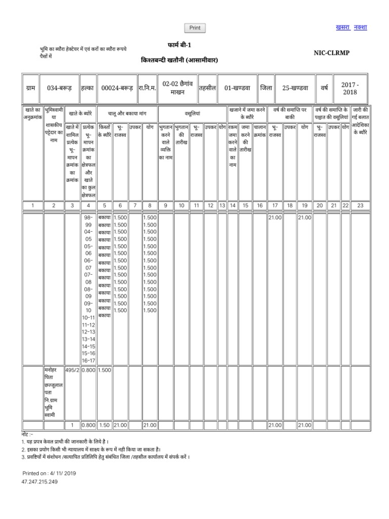 Khasra Naksha PDF | PDF