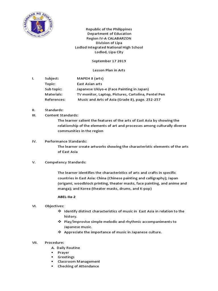 Lesson Plan East Asia 0.3 | PDF | East Asia | Color