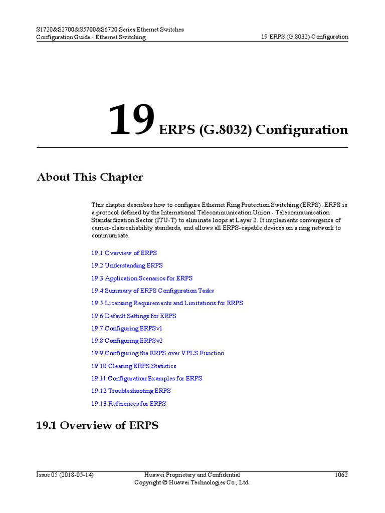 01-19 ERPS (G 8032) Configuration | PDF | Network Switch | Computer Network