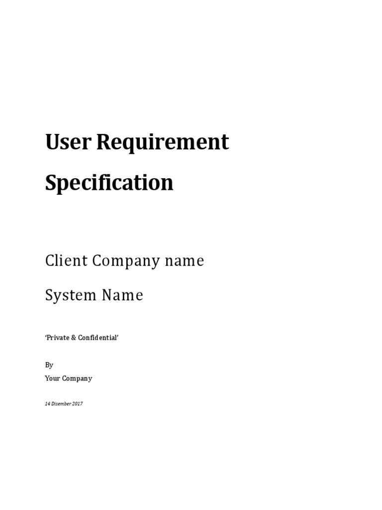 URS Template | Download Free PDF | Specification (Technical Standard) | Server (Computing)