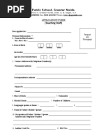 Teacher Application Form | PDF