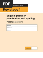 2023 Key Stage 1 English Reading Paper 2 Reading Answer Booklet | PDF ...