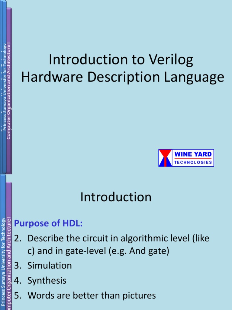 Introduction To Verilog Hardware Description Language | PDF | Hardware ...