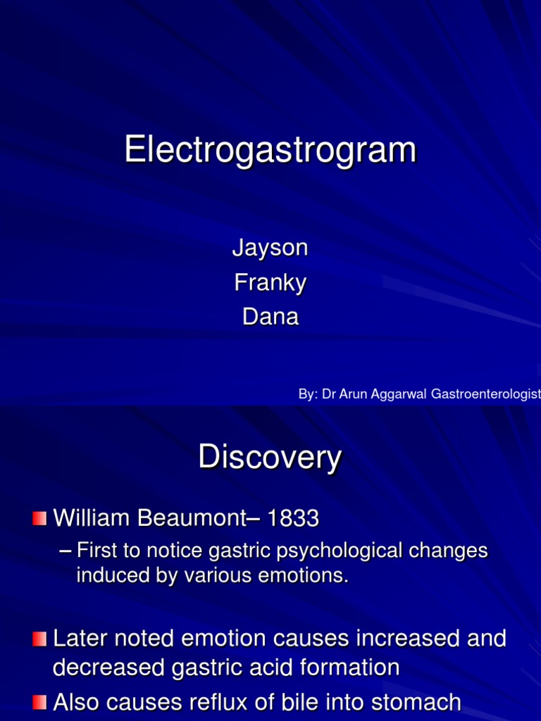 Dr. Arun Aggarwal Gastroenterologist Explains The Electrogastrogram ...