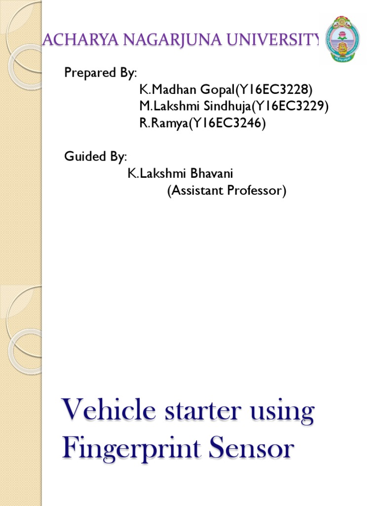 Fingerprint Vehicle Starter Guide | PDF | Business | Technology ...