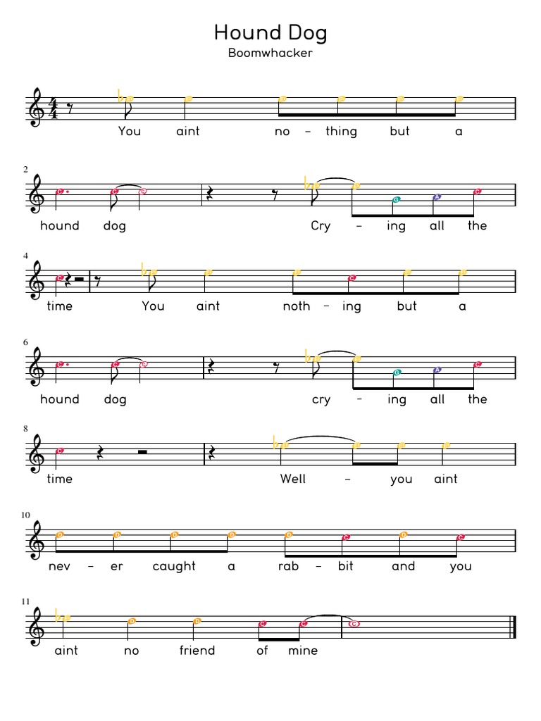 Hound Dog: Boomwhacker | PDF | Dogs | Subspecies Of Canis Lupus