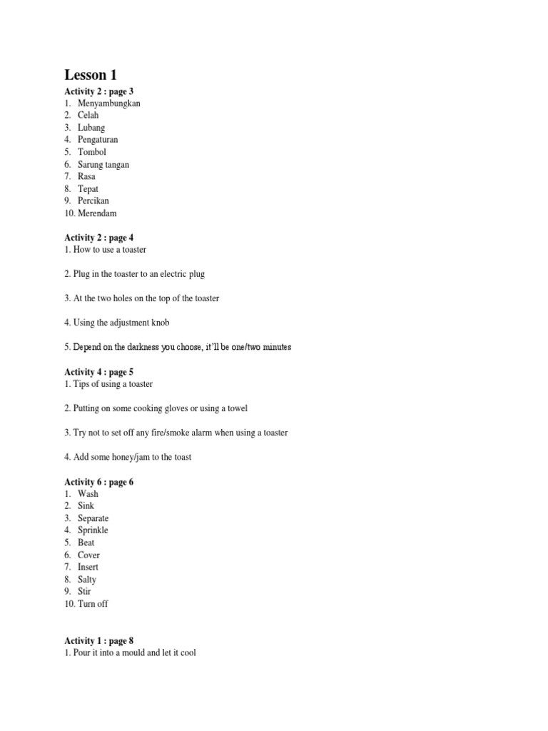 Lesson 1: Activity 2: Page 3 | PDF | Camel | Flood
