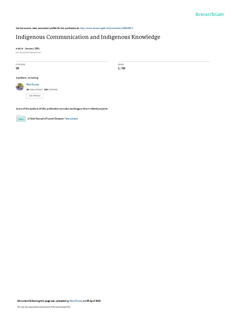 Indigenous Communication and Indigenous Knowledge | PDF | Storytelling ...