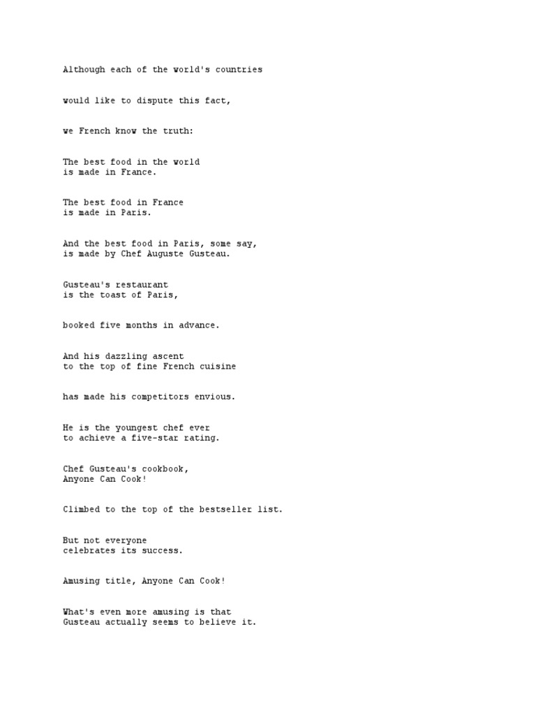 Remy | PDF | Chef | Cooking