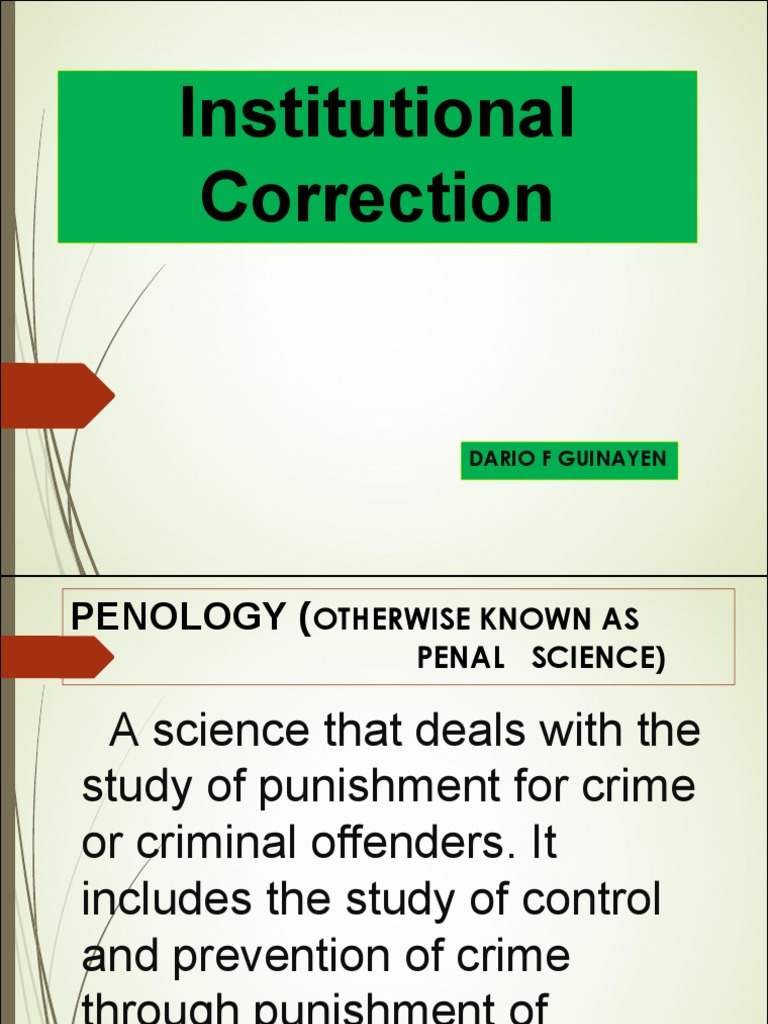 Institutional Correction | PDF | Prison | Flagellation