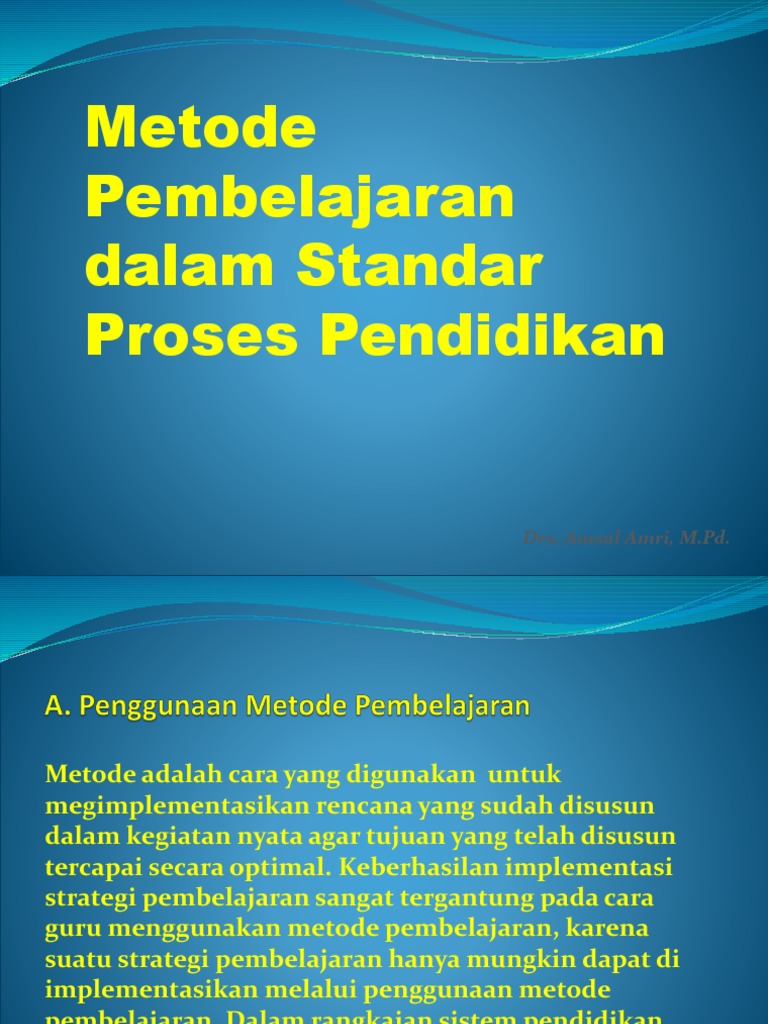 Metode Pembelajaran Pak Amsal Amri | PDF | Karier & Perkembangan ...