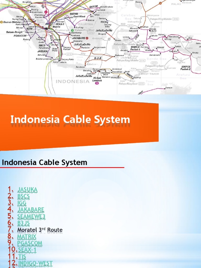 Key Submarine Cables in Indonesia | PDF | Underwater Work ...