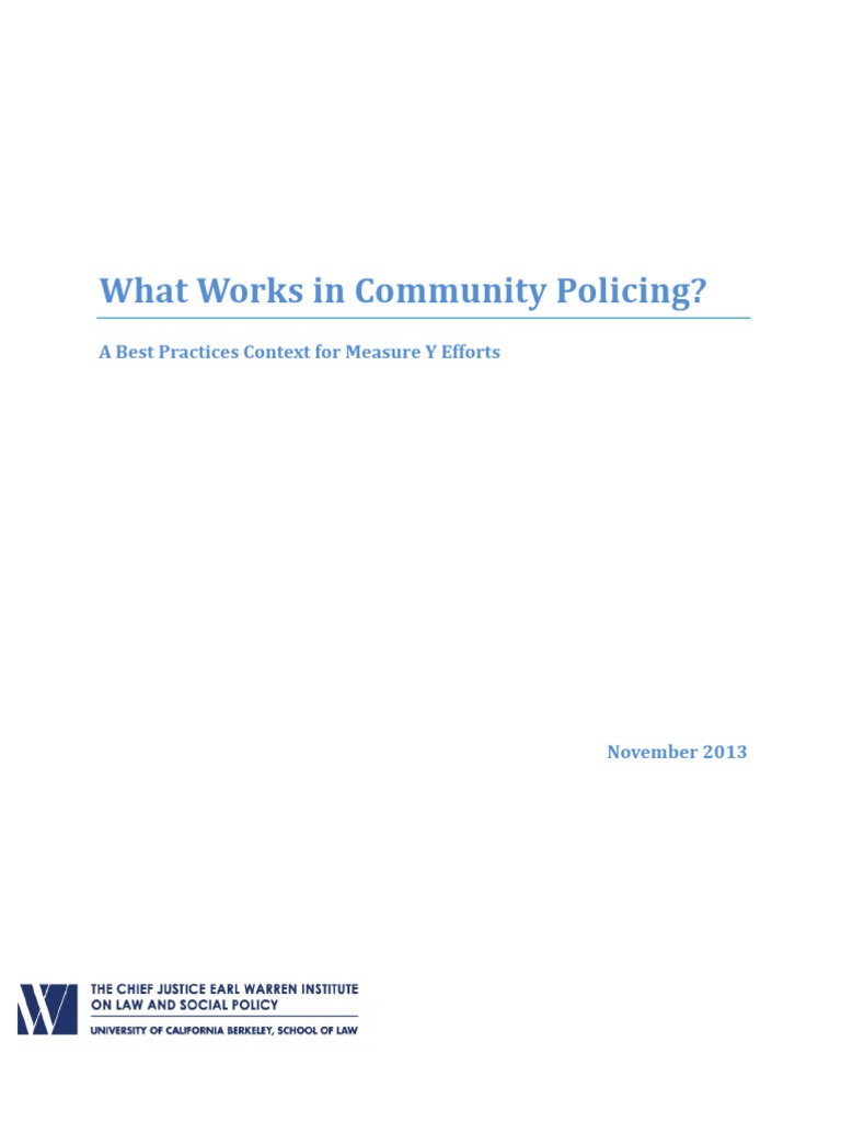What Works in Community Policing | PDF | Community Policing | Police