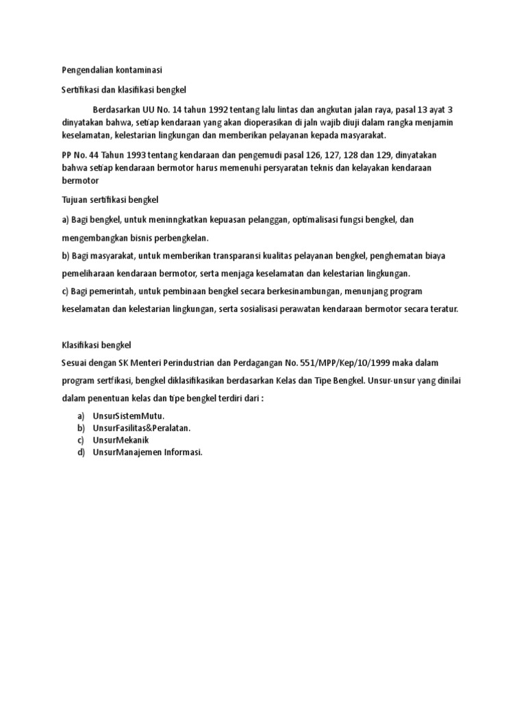 Pengendalian Kontaminasi | PDF