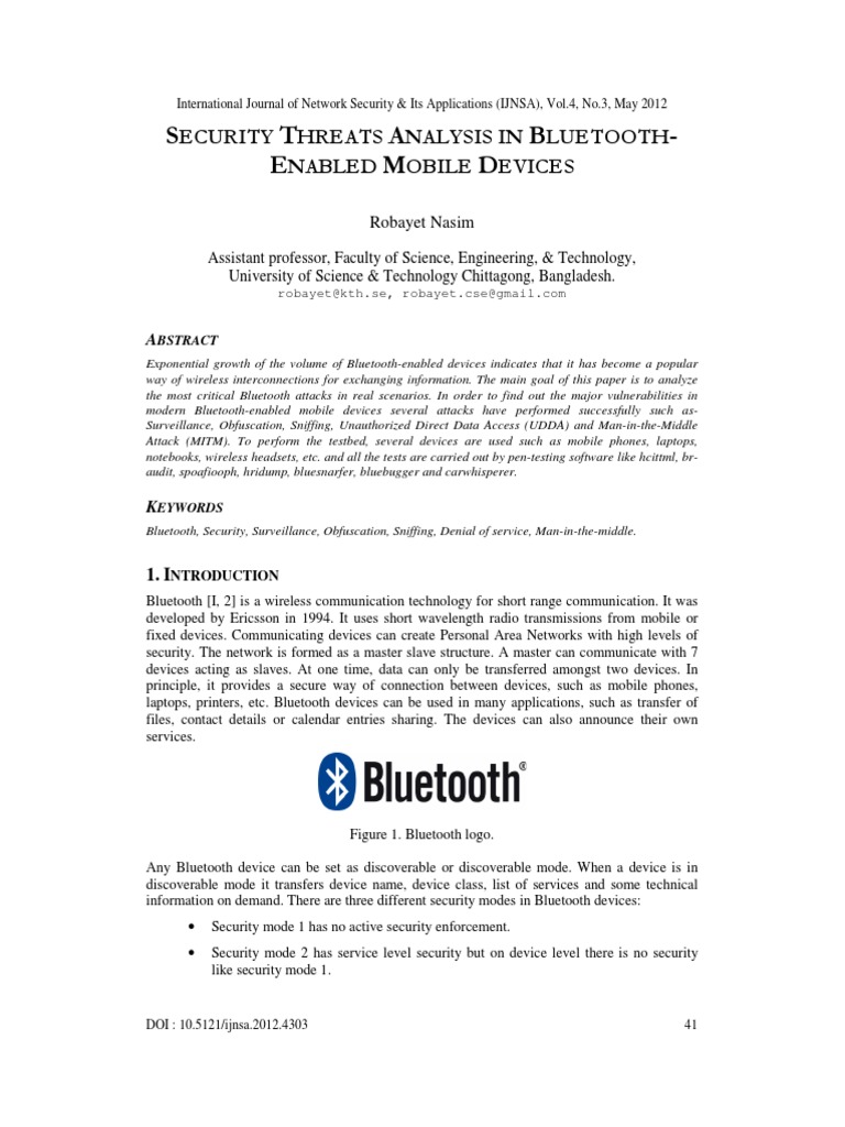 Bluetooth Attack | PDF | Bluetooth | Denial Of Service Attack