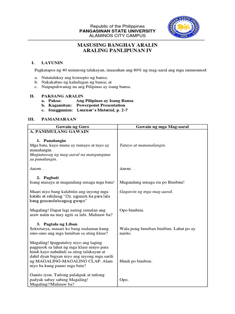 Lesson Plan in Social Studies | PDF