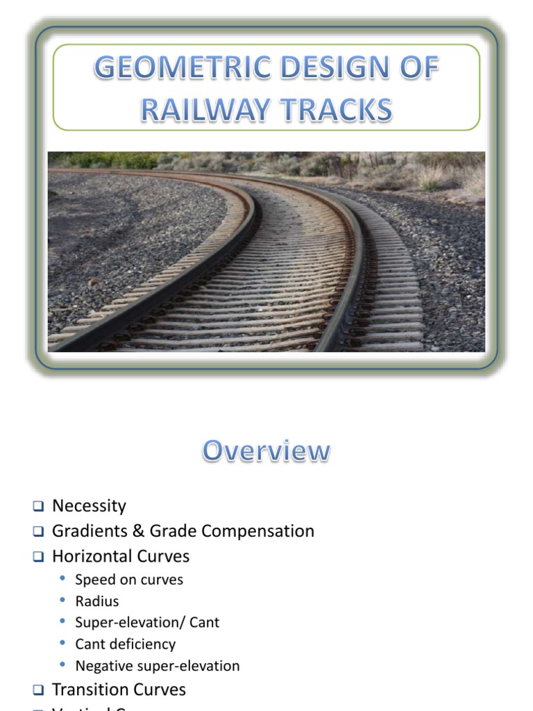 Railway Track Superelevation Design | PDF | Track (Rail Transport ...