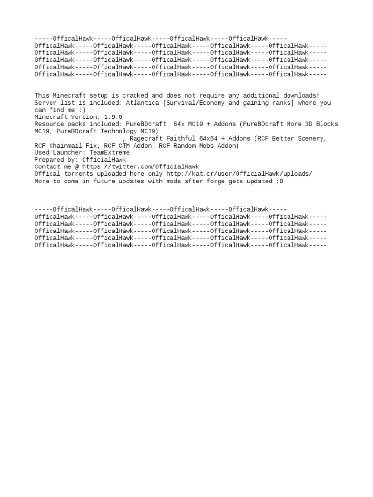 Minecraft Read Me | PDF