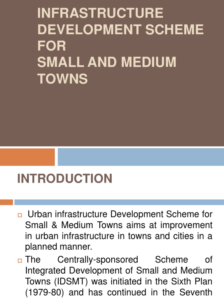 Urban Infrastructure for Small Towns | PDF | Business