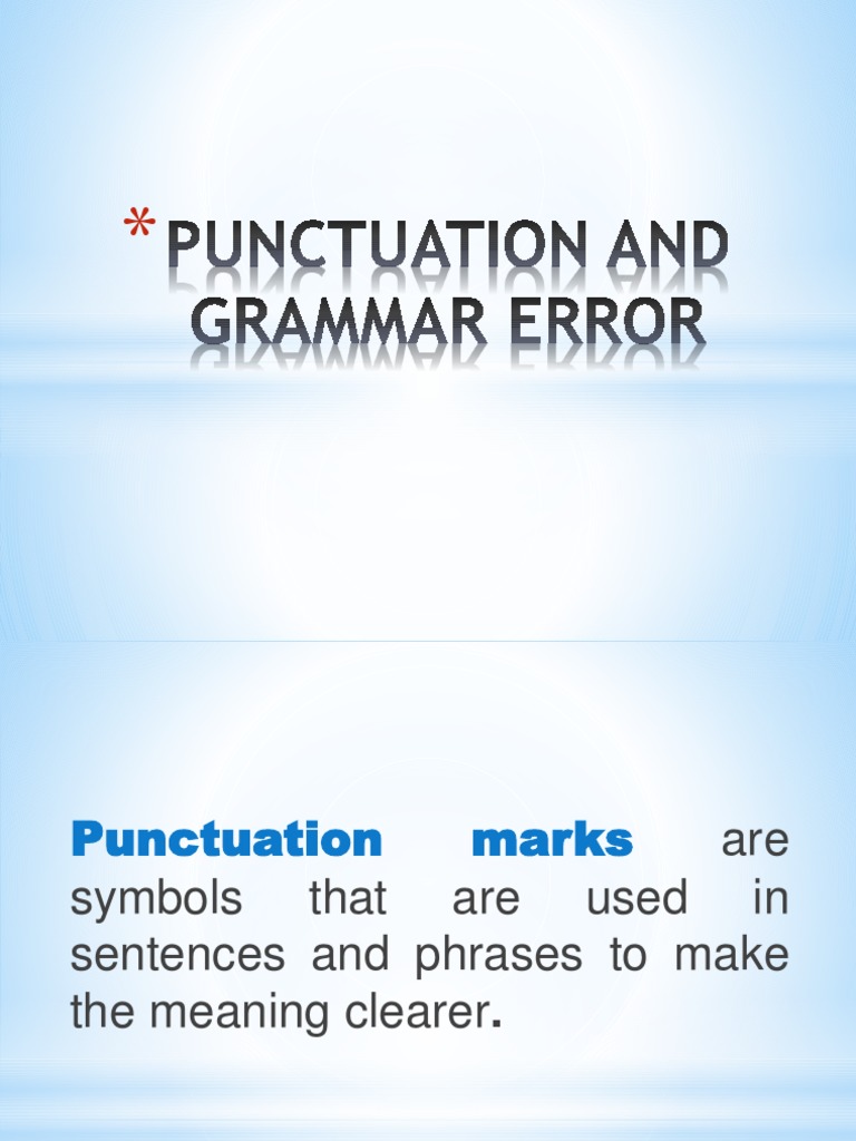 A Guide to Common Punctuation Errors and Tips to Avoid Them | PDF ...