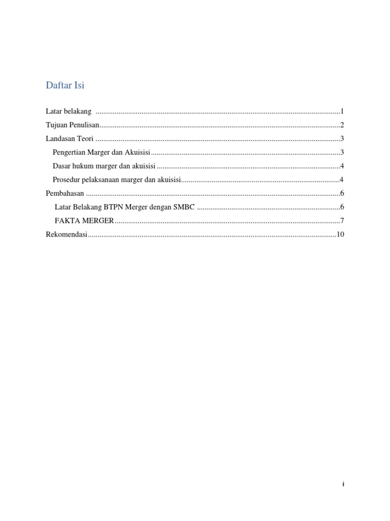 Merger BTPN | PDF