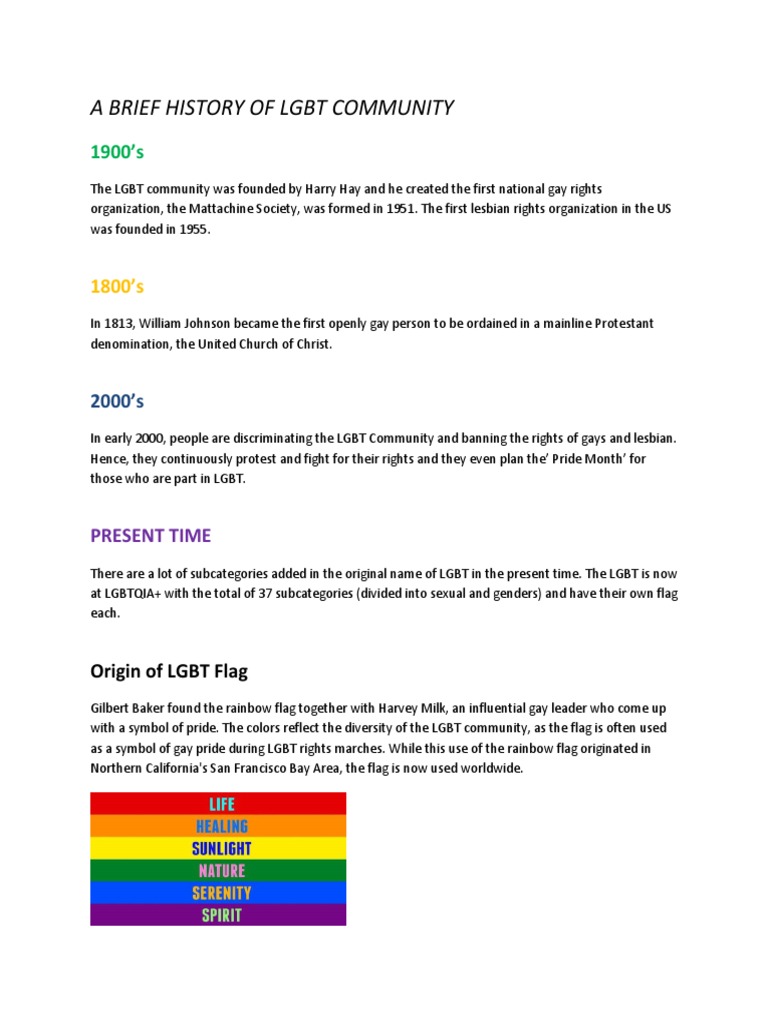A Brief History of LGBT Community | PDF